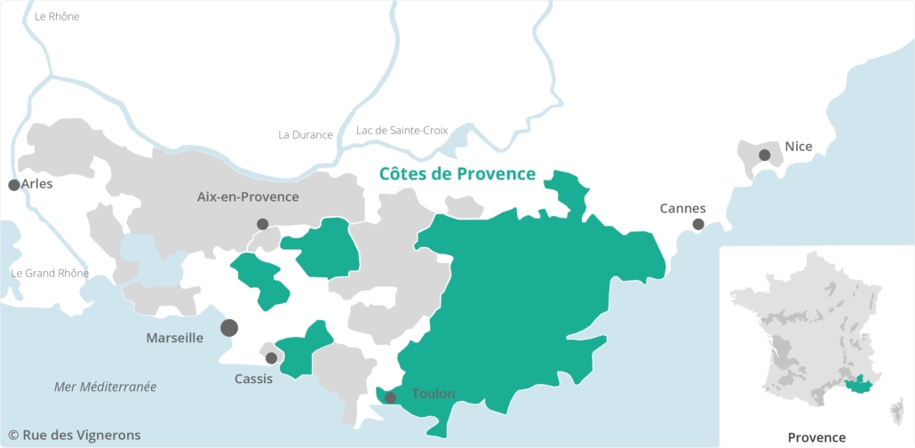 AOC Côtes de Provence : guide de l'appellation et des vins